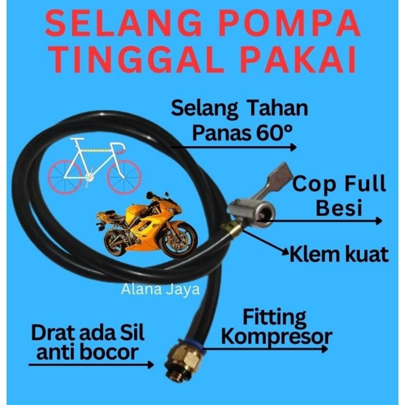 Jual Selang Pompa Angin Sepeda Motor Siap Pakai | Shopee Indonesia