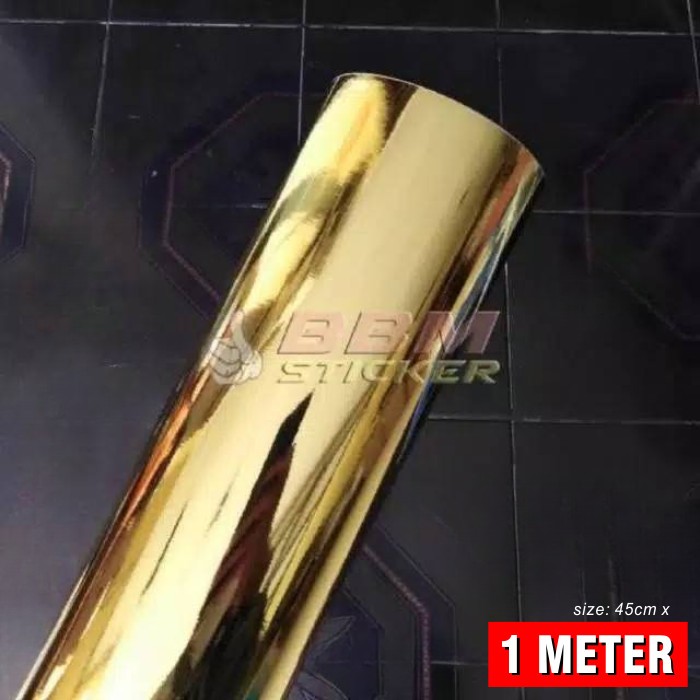Jual STICKER SKOTLET CHROME EMAS GOLD | Shopee Indonesia