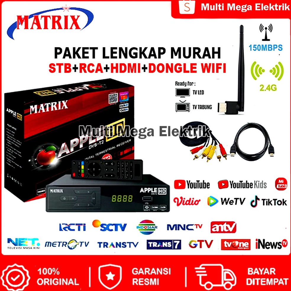 Jual Bagus Banget COD STB SET TOP BOX TV DIGITAL STB TV DIGITAL MATRIX ...
