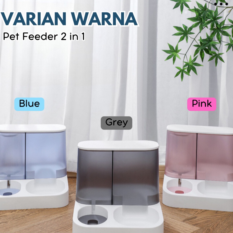 Jual Limit PET FEEDER 2IN1 OTOMATIS Tanpa Kabel Listrik Tempat Makan ...