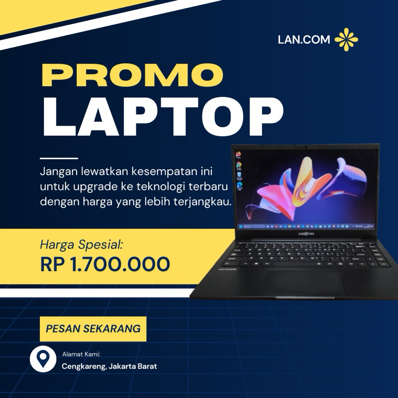 Jual TURUN HARGA LAGI!! Laptop Advan Soulmate 1405, Lengkap, Dilengkapi ...
