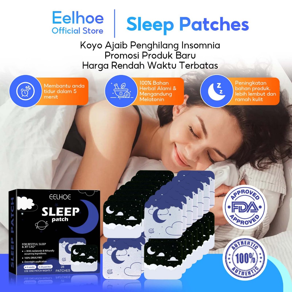 Jual 【Ready】EELHOE Sleep Patch 28pcs Bantu Tidur Koyo Insomnia Koyo ...