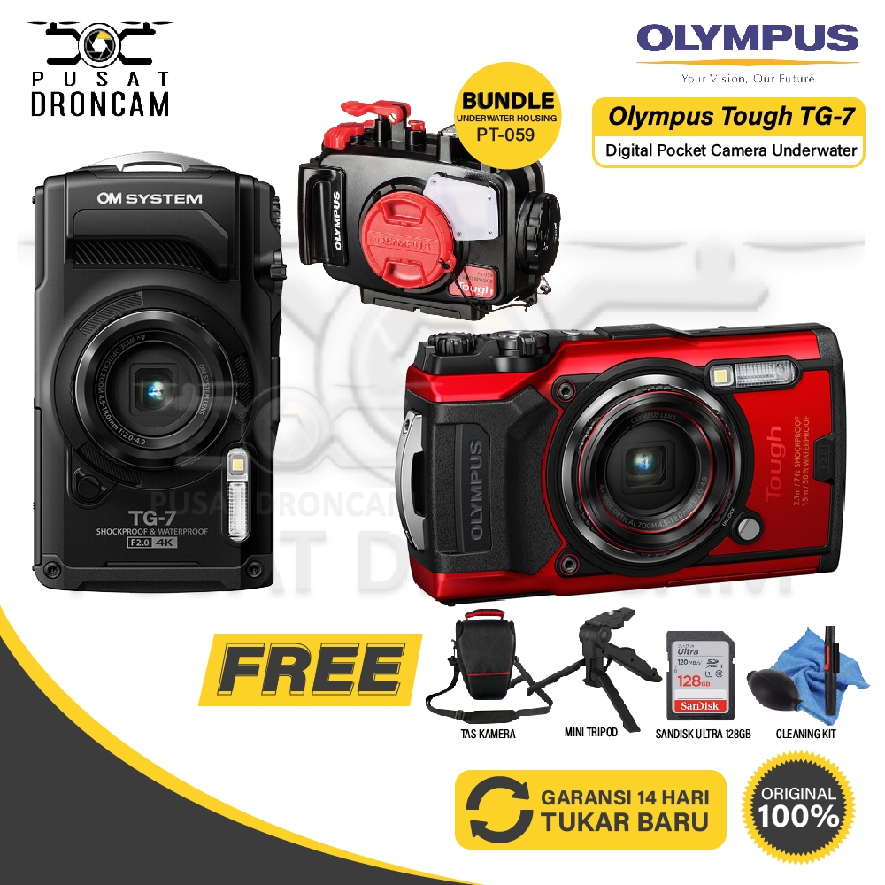 Jual Olympus Tough TG7 Digital Pocket Camera Underwater Waterproof - TG ...
