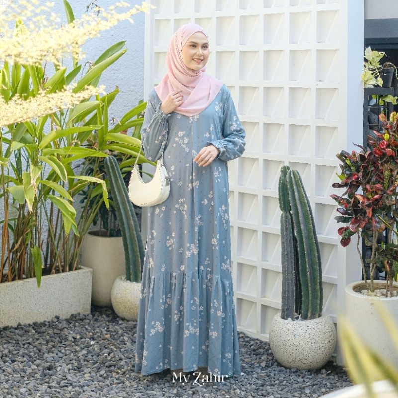 Jual My Zahir Najwa Dress Busui Friendly Bahan Rayon Viscose Size M-XXL | Shopee Indonesia