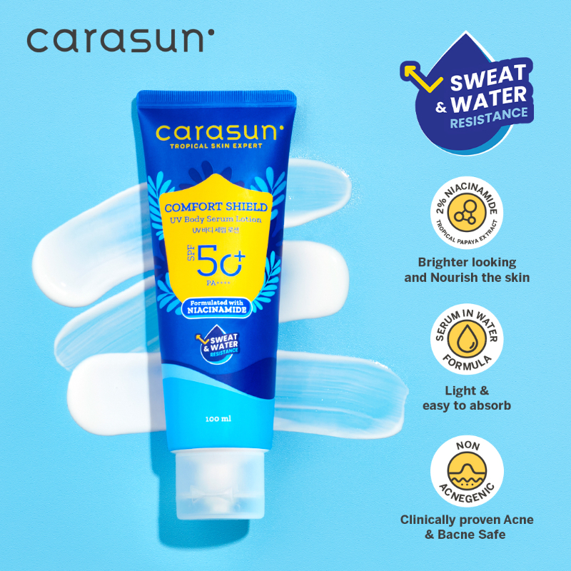 Jual CARASUN Comfort Shield UV Body Serum Lotion SPF 50 PA+++ - 100ML ...