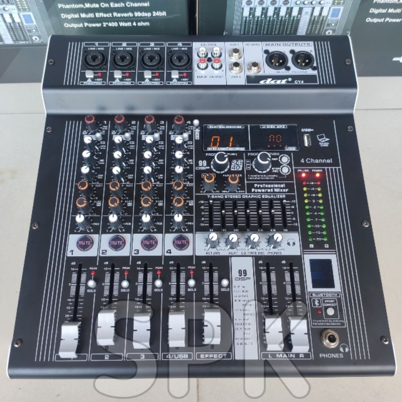 Jual Power Mixer Audio DAT CY4 4 Channel Bluetooth USB | Shopee Indonesia