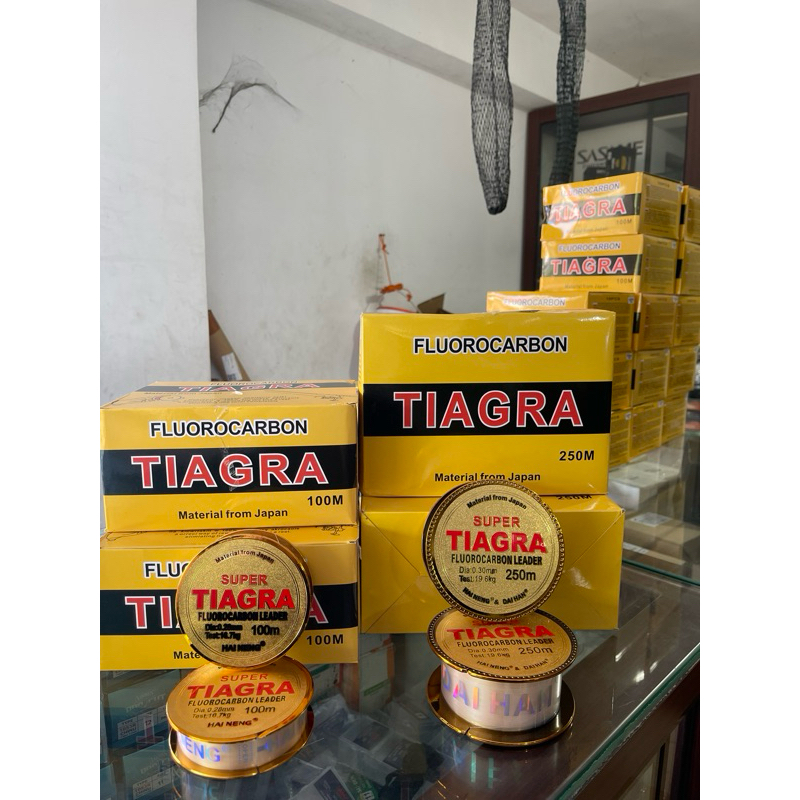 Jual SENAR SUPER TIAGRA ORI 100m dan 250m FLUROCARBON LENGKAP UKURAN 0.10-0.60mm KARTINIFISHING ...