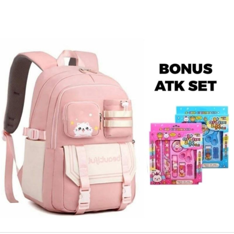 Jual Tas ransel sekolah anak SD SMP banyak ruang banyak bonus lucu terbaru tas anak cewek ...