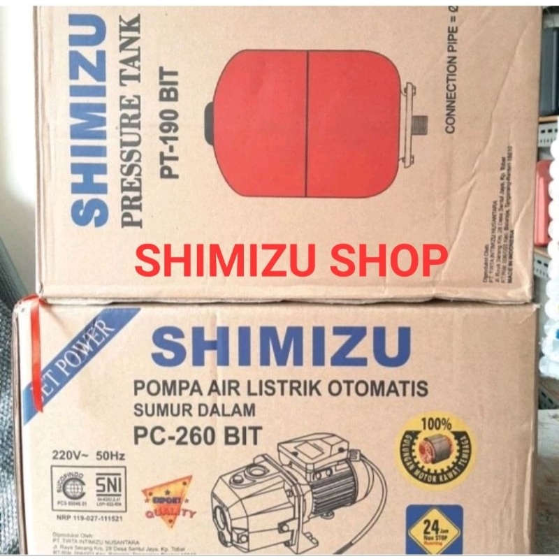 Jual POMPA AIR SHIMIZU JET PUMP PC260BIT / POMPA SUMUR DALAM 250WATT SHIMIZU PC 260BIT | Shopee ...