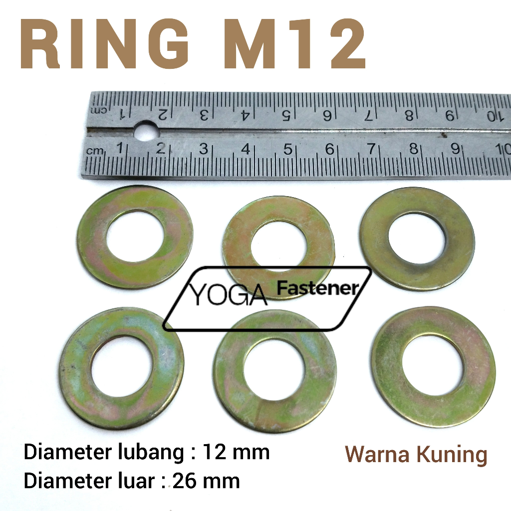 Jual Ring M12 warna kuning cocok untuk baut M12 kuning | Shopee Indonesia