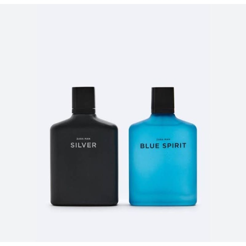 Jual parfum zara blue spirit dan zara man silver for 100ml isi dua ...