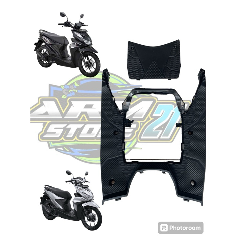 Jual DEK ATAS + COVER ACCU BEAT NEW LED 2020-2021-2022-2023 / PIJAKAN KAKI PLUS TUTUP AKI MOTOR ...