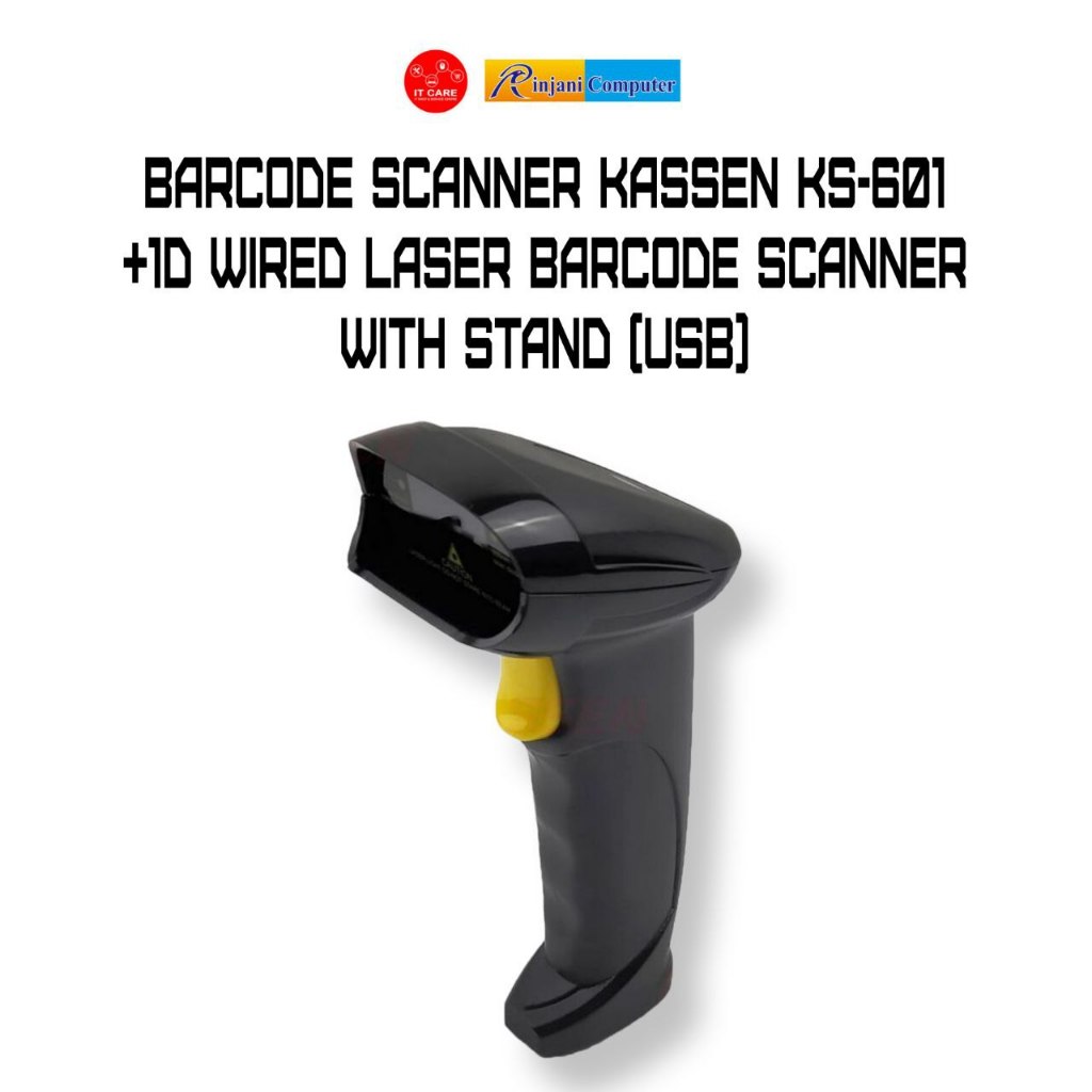 Jual Barcode Scanner Kassen KS-601 +1D Wired Laser Barcode Scanner with ...