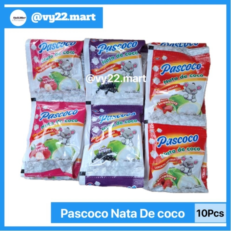 Jual Pascoco Nata de coco Langsung Dimakan isi 10 sachet per rtg rasa ...