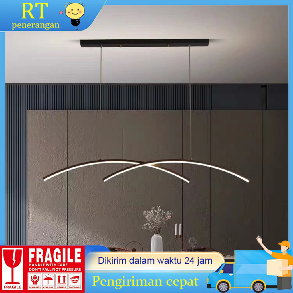 Jual Lampu Gantung Ruang Makan Meja Makan Lampu Gantung Restoran Nordic Lampu LED Strip ...