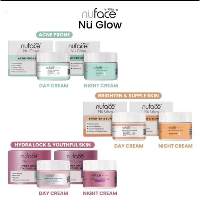 Jual NUFACE Nu Glow Day Night Cream - Brighten & Supple Skin / Acne ...