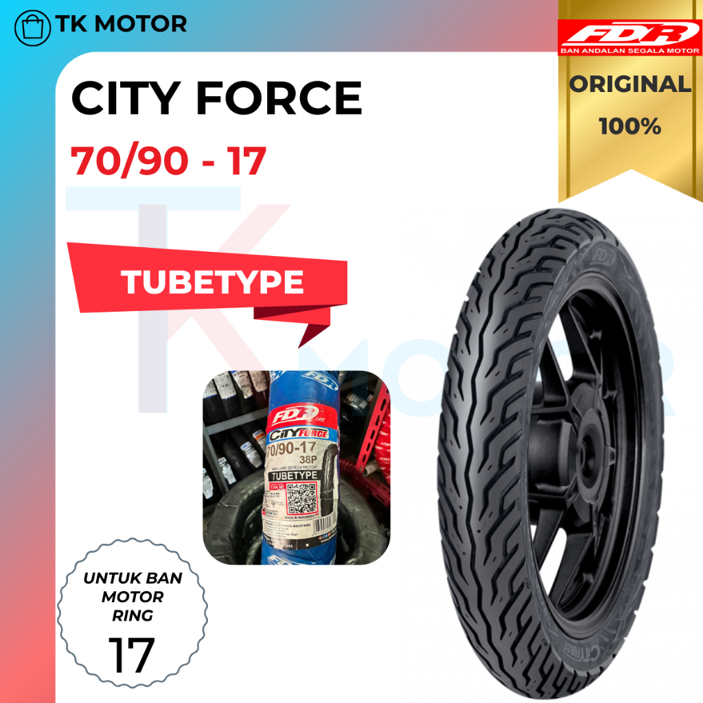 Jual BAN FDR City Force 70/90 - 17 Tubetype ( ORI ) | Shopee Indonesia