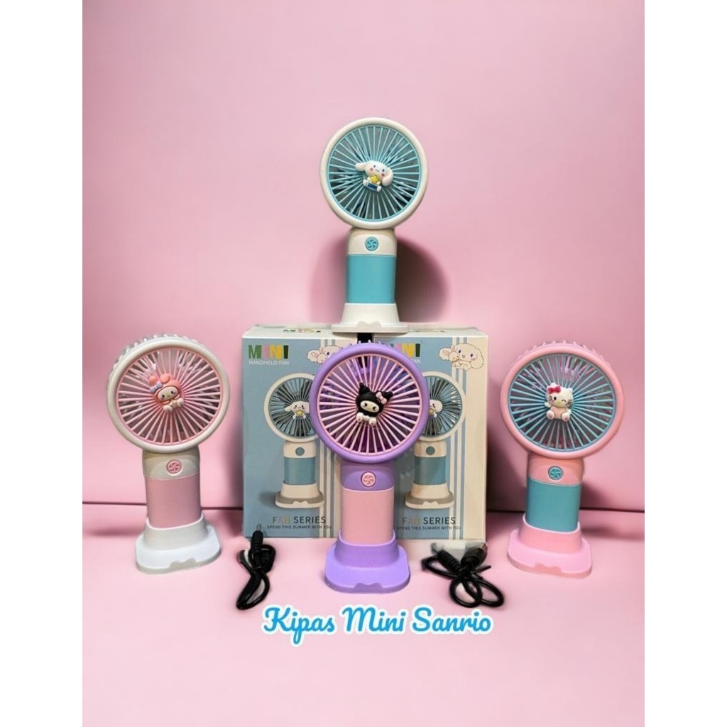 Jual SANRIO KIPAS ANGIN MINI PORTABLE KARAKTER LUCU FAN USB KIPAS ...