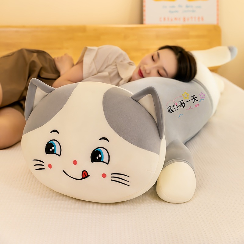 Jual Boneka Bantal Guling Kucing Lying Ukuran Jumbo 90Cm Bahan Plush ...