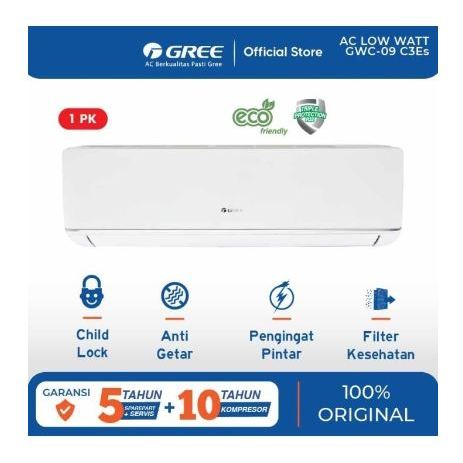 Jual AC Gree GWC-09C3ES 1 PK Low Watt 09C3ES 1PK PLUS PASANG (Depok dan ...