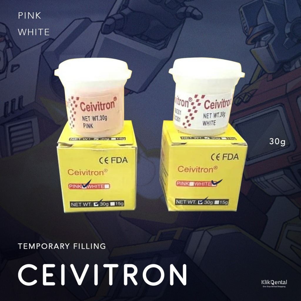 Jual KLIK DENTAL Cavit Ceivitron Bahan Tambal Sementara Pink atau White ...