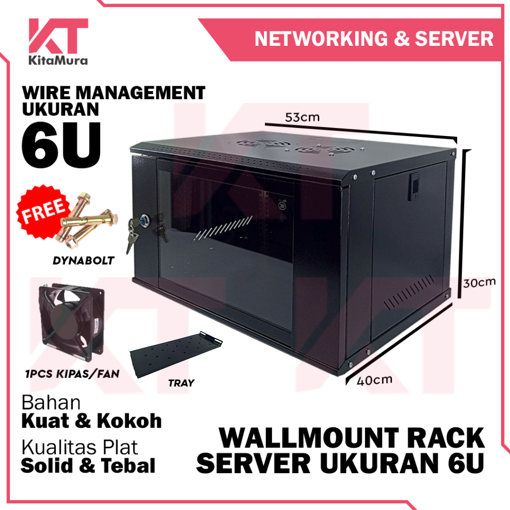 Jual Wallmount Rack 6U, Rak Server Single Door Ukuran 6U | Shopee Indonesia
