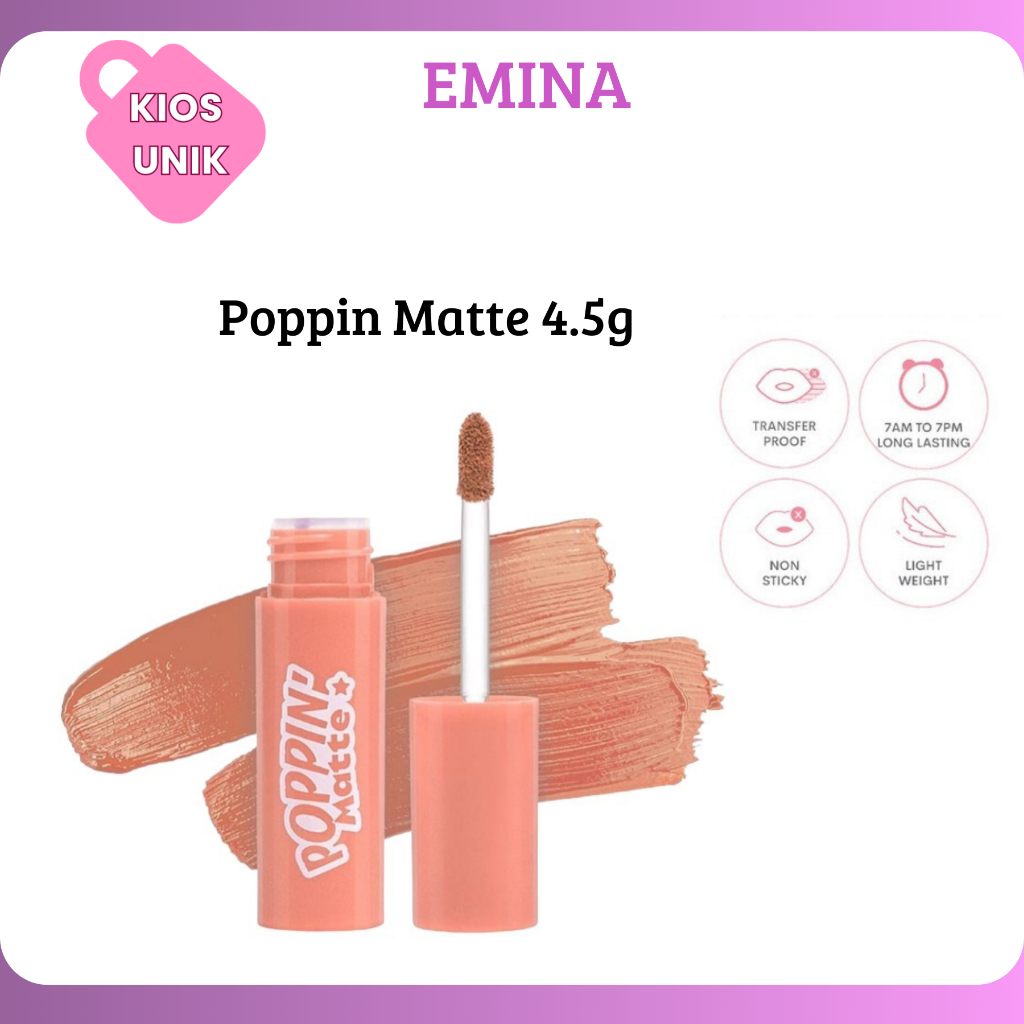 Jual Emina Poppin Matte 4.5g | Poppin Matte The 90S Edition | Lip Cream ...