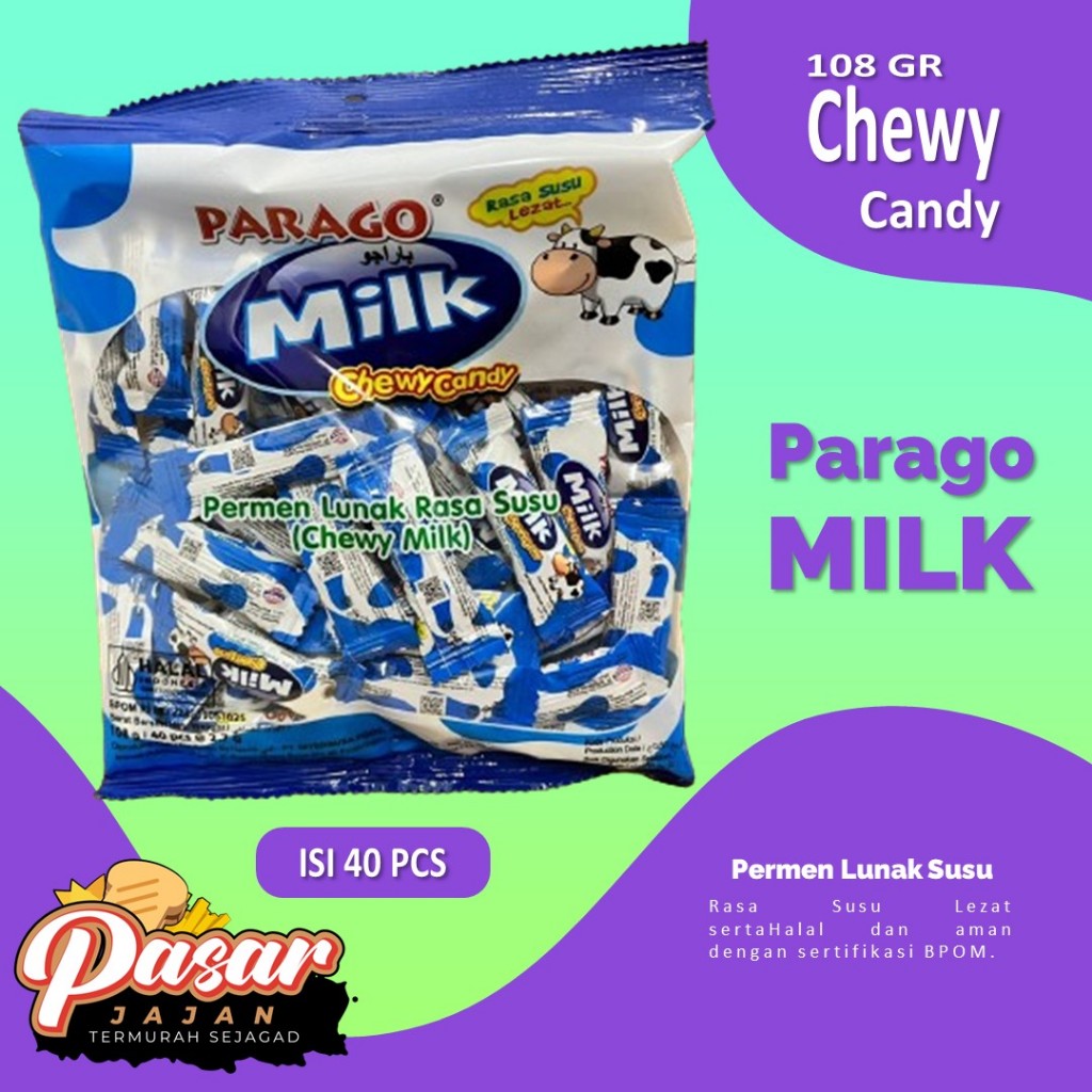 Jual Permen Lunak Susu Parago Milk Chewy Candy Kemasan Besar / Baru ...