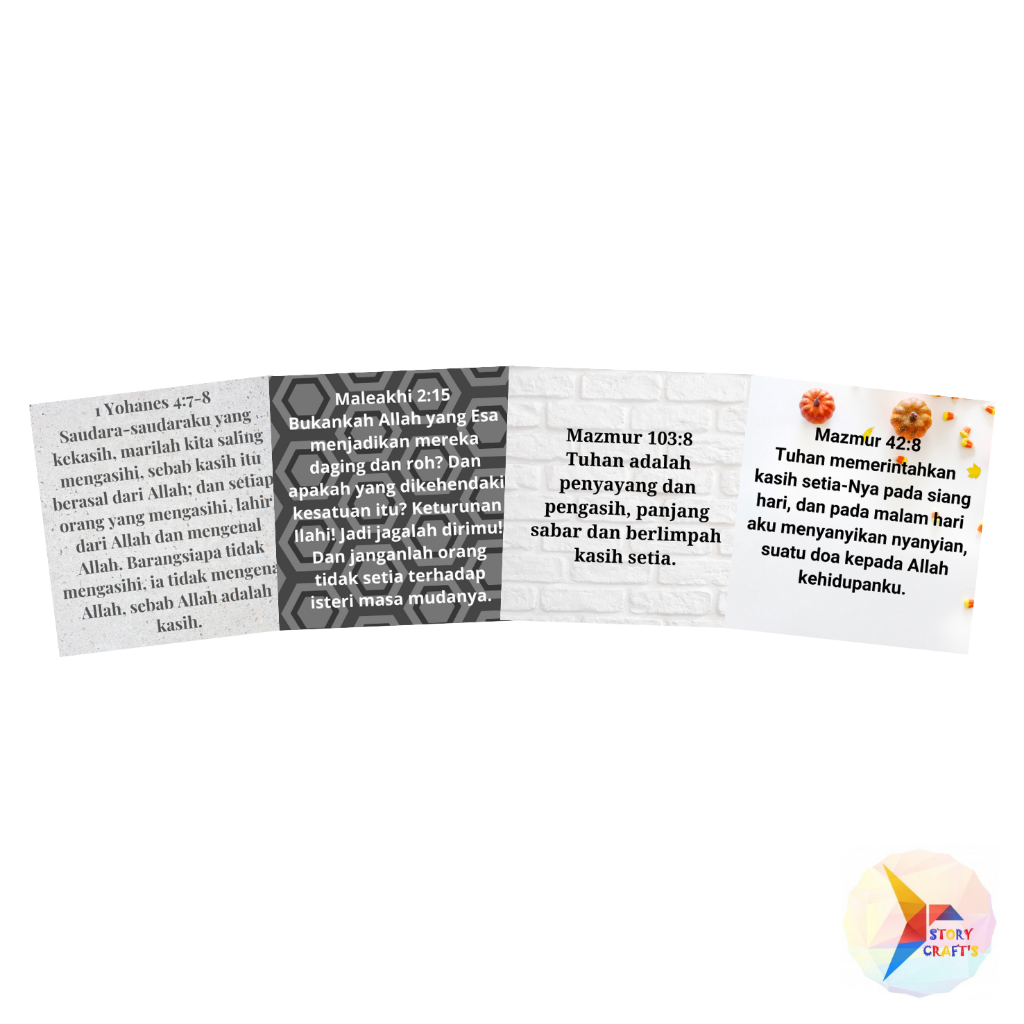 Jual Storycraftsid Sticker Persegi Kotak - Tema Ayat Emas Alkitab Cinta ...