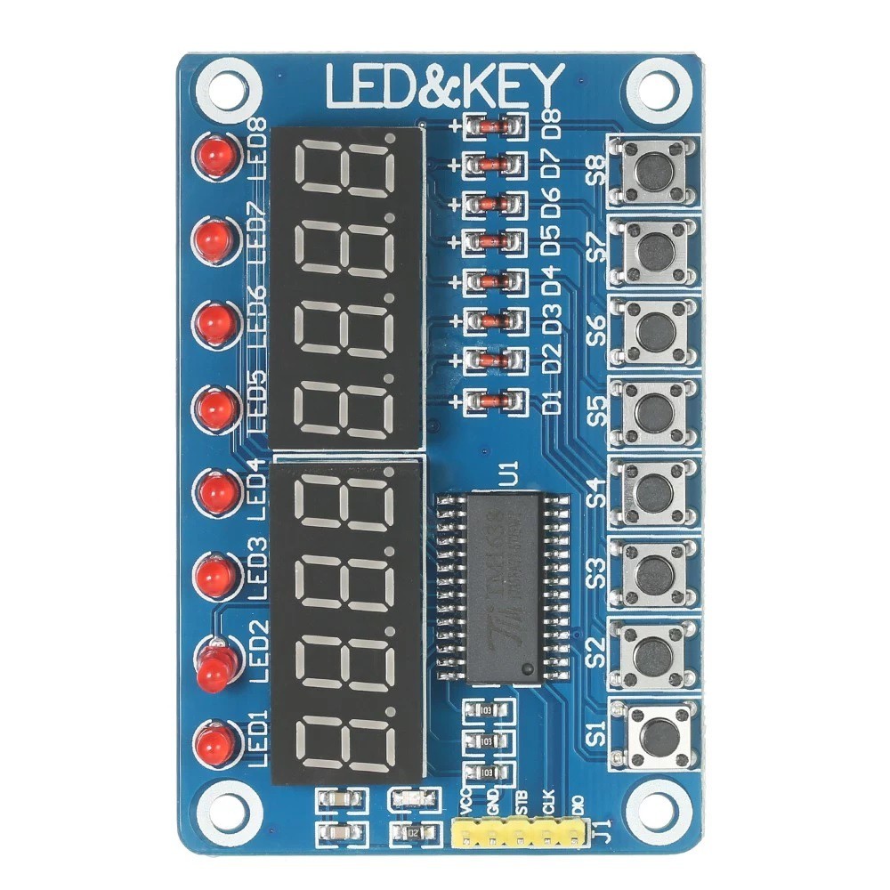 Jual TM1638 8-bit KEY - LED - 7segment Display Module Arduino Raspberry Pi | Shopee Indonesia