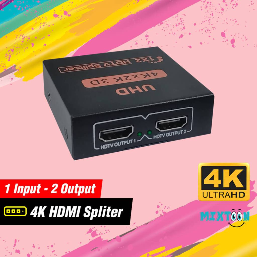 Jual HDMI Video Splitter Hub 1 in 2 Out 1080P 4K / HDTV Spliter 2 Port ...