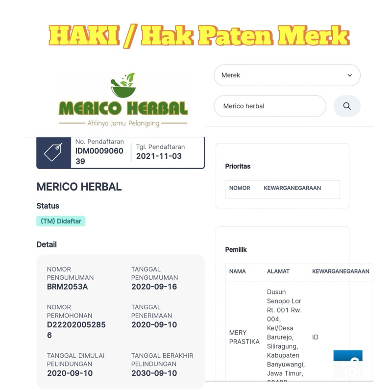 Jual merico herbal | Shopee Indonesia