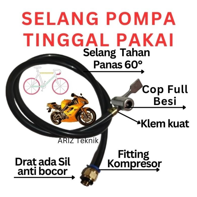 Jual Selang Pompa Ban Sepeda Motor (1 Set) | Shopee Indonesia