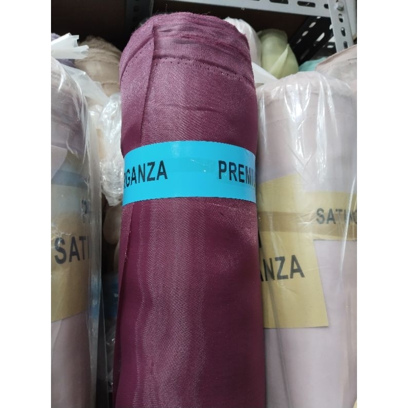 Jual kain organza silk glowing premium / kain bahan organdi kaca ...