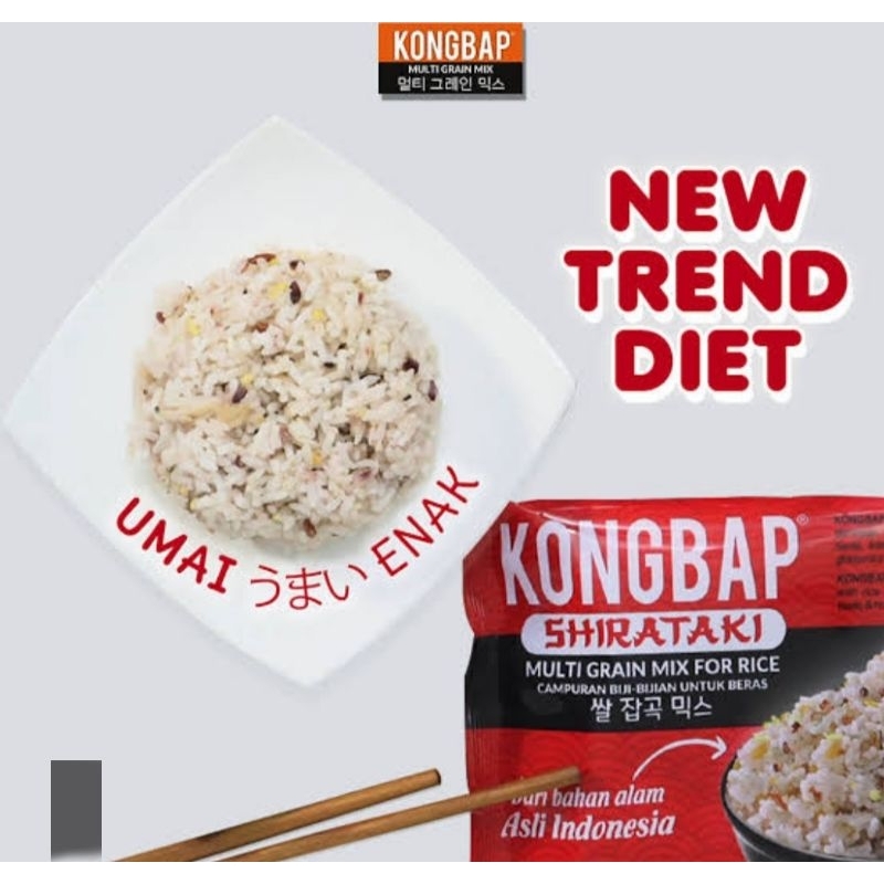 Jual KONGBAP Shirataki Beras Korea Halal Multigrain 150gr Isi 6 sachet ...