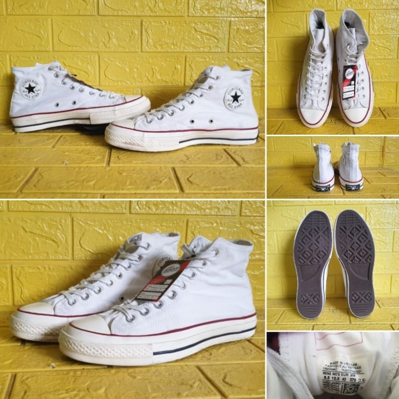 Jual CONVERSE CT 70S HI WHITE EGRET Size 42 (27 cm) | Shopee Indonesia