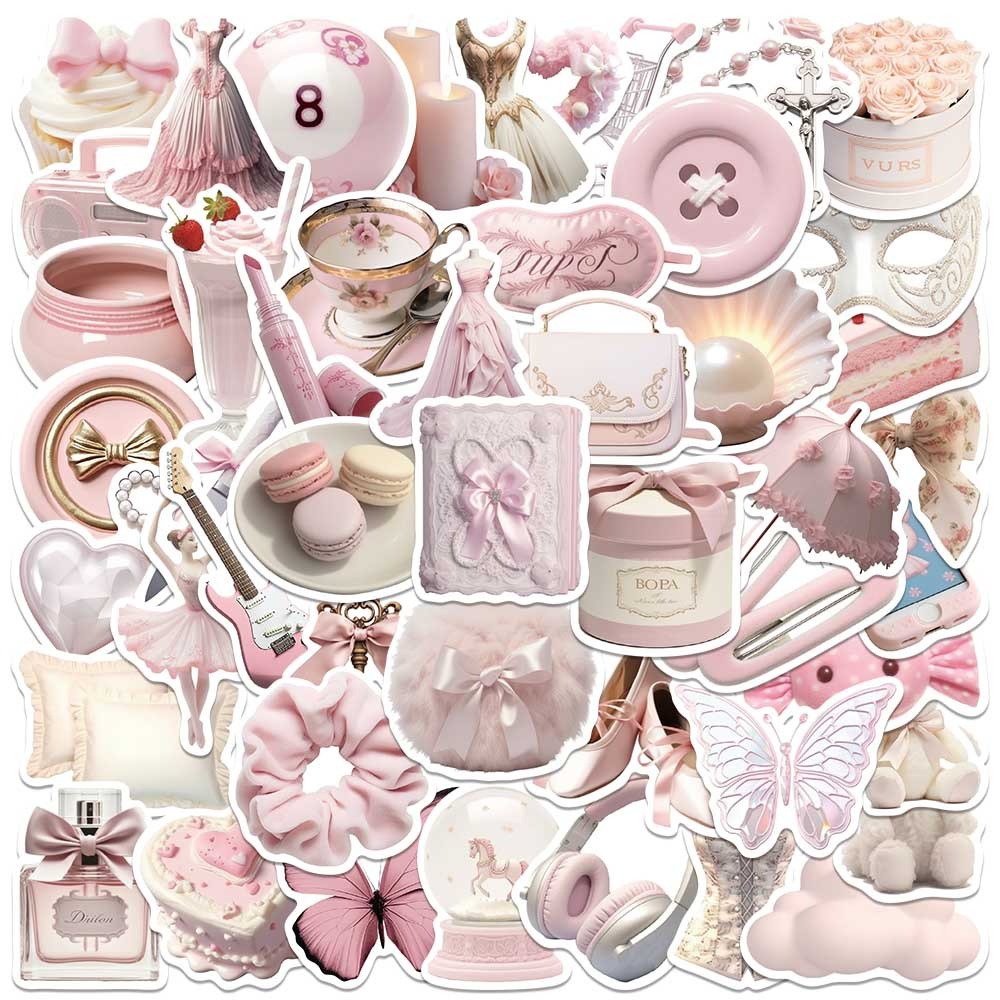 Jual COD 50PCS lucu pink ins Stiker balet merah muda Anti Air Stikers ...