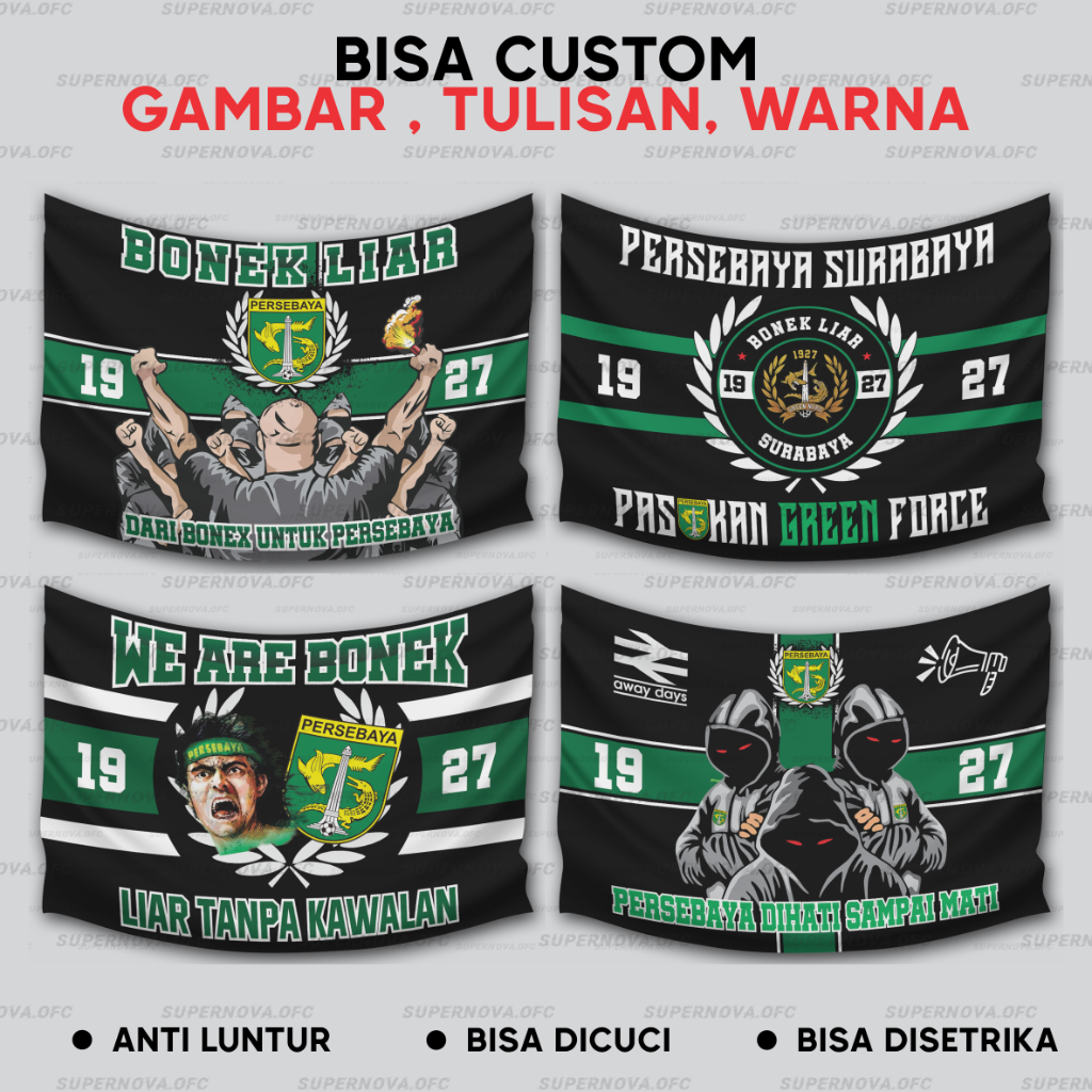Jual BENDERA JUMBO PERSEBAYA SURABAYA SUPORTER BONEX NEW B | Shopee ...