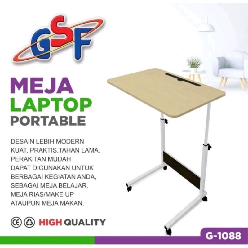 Jual MEJA LAPTOP PORTABLE RODA GSF G-1088 /meja belajar jumbo roda ...