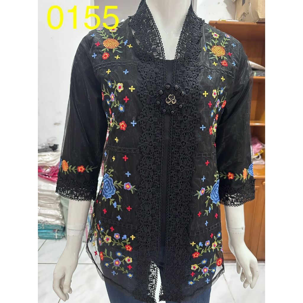 Jual 0168 kebaya rompi organdi alexuez premium brukat /kebaya encim ...