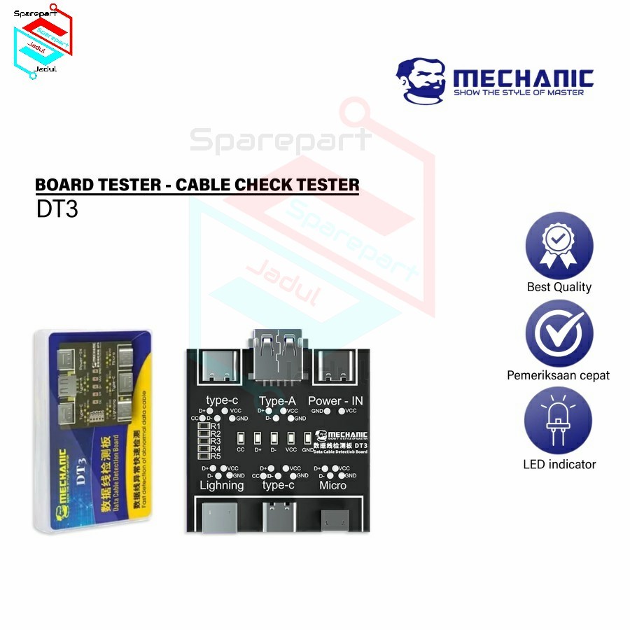 Jual Mechanic DT3 Papan tester board tester Cable Tester Data Cable ...