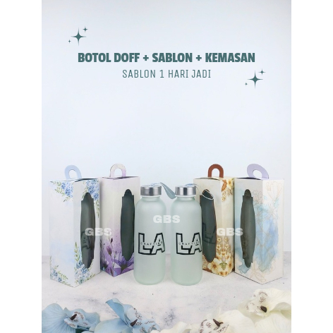 Jual (MINIM 100 pcs)BOTOL DOFF SABLON BOX SOUVENIR / BOTOL DOFF UNTUK ...