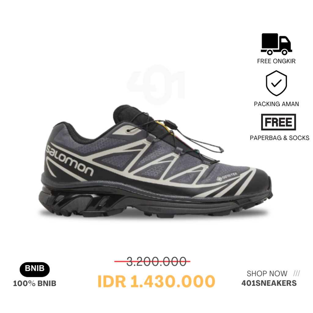 Jual Sepatu XT-6 GORE-TEX Black Lunar Authentic 100% BNIB | Shopee ...