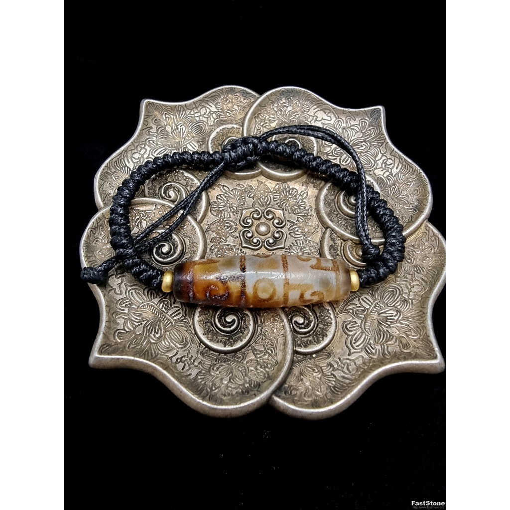 Jual Batu Akik Dzi Ice Vajra Padmasambhava 3 Mata Blessed Tua Tibet ...