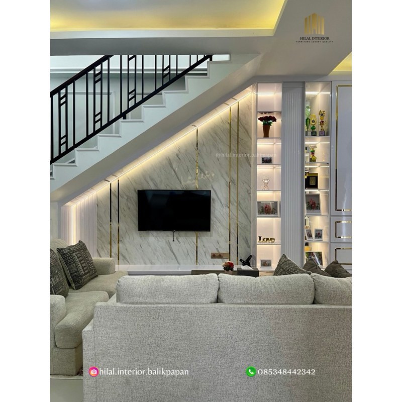 Jual mebel interior furnitur backdrop Tv partisi ruangan lemari pakaian ...