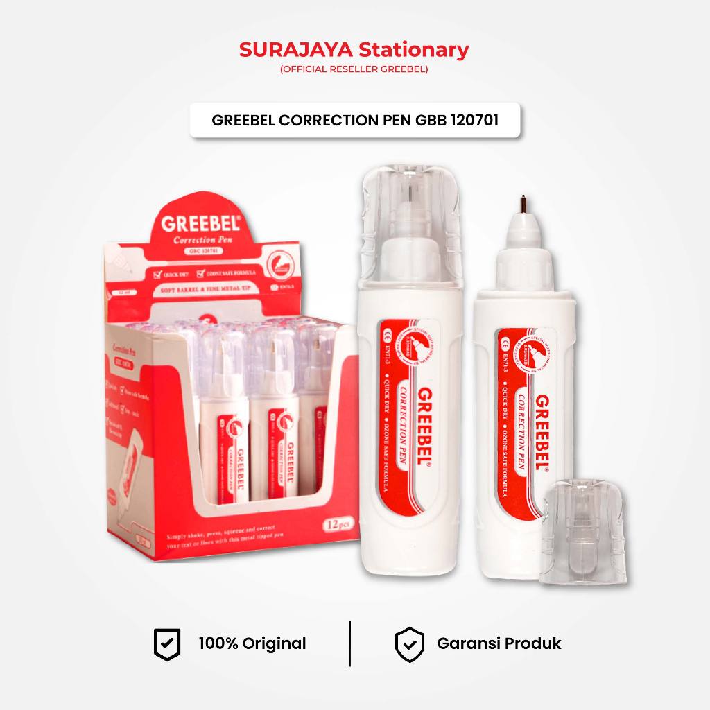 Jual CORRECTION PEN | TIPE X CAIR GREEBEL | GBC 120701 | TIPE EX TIP EX ...