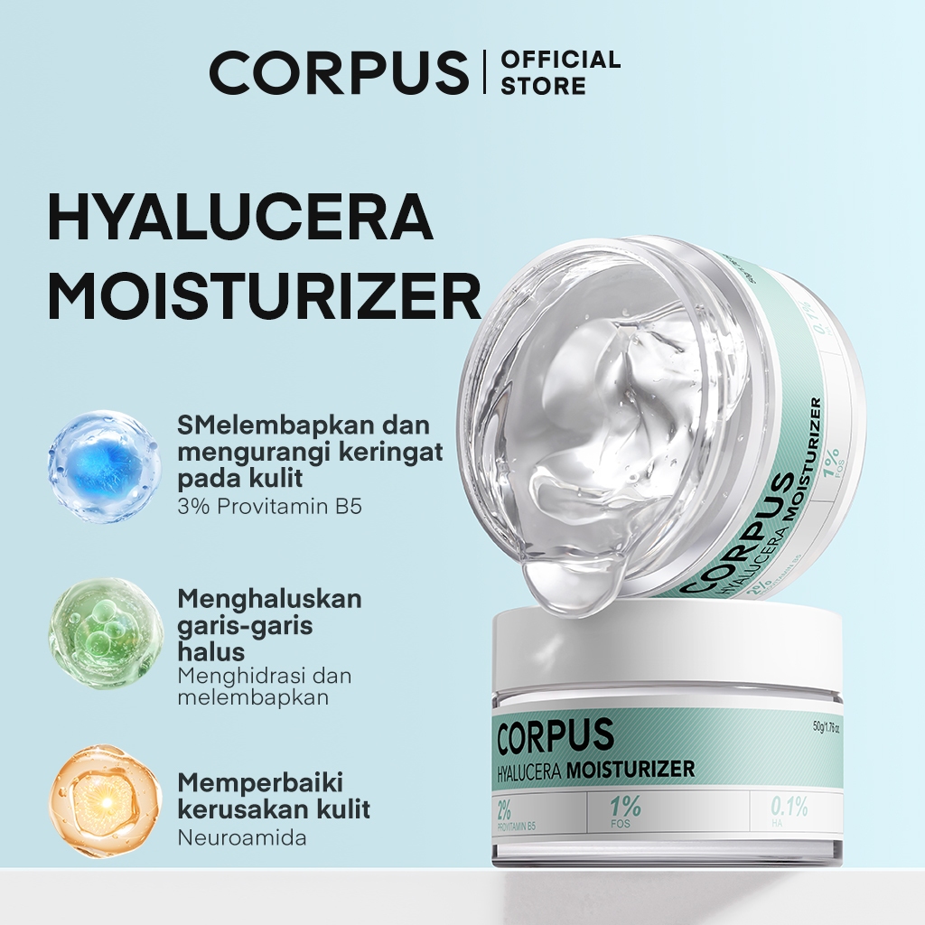 Jual CORPUS Hyalucera Moisturizer Gel - Pelembab Wajah Memperbaiki Skin ...