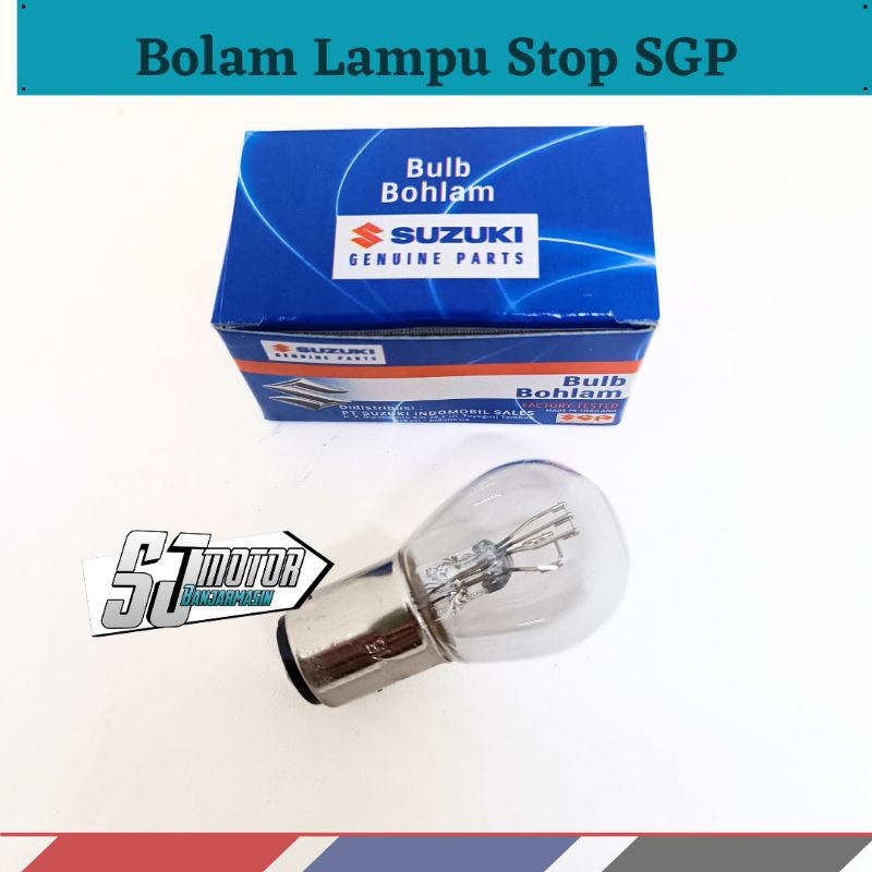 Jual Bolam Stop Lampu Rem Belakang Original SGP 12V 18/5W Motor Metic ...
