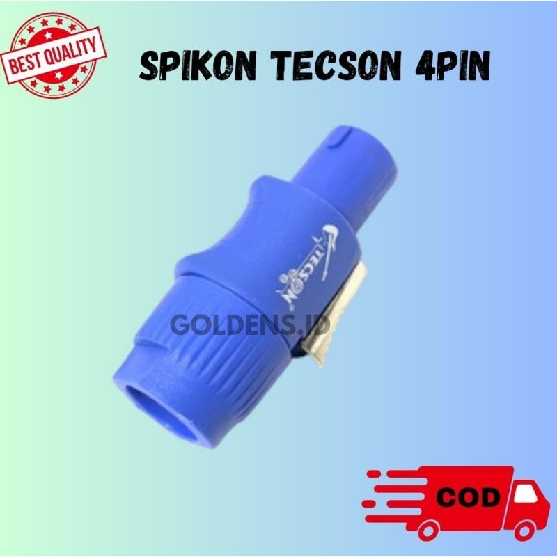 Jual TECSON JACK SPIKON 4PIN/ JEK SPEAKON WARNA BIRU | Shopee Indonesia