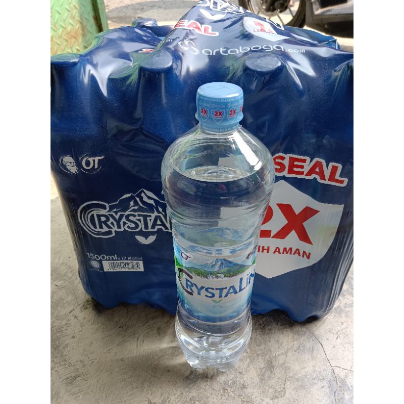 Jual Air Mineral Crystalline 1,5 Liter 1 Dus (Via Ekspedisi) | Shopee Indonesia